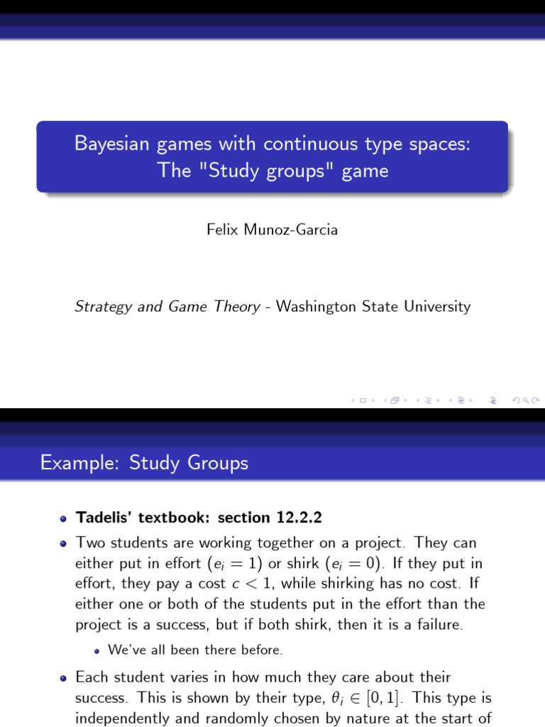 Bne With Continuous Action Spaces Tadelis Pdf