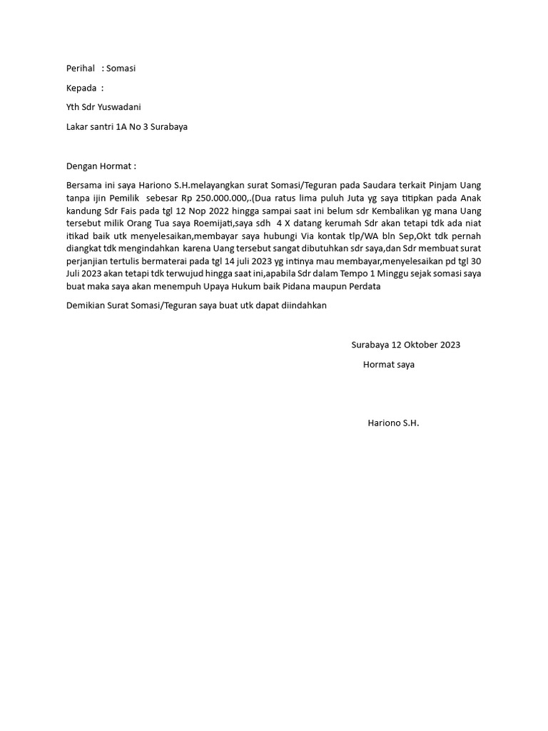 Perihal | PDF Perihal | PDF