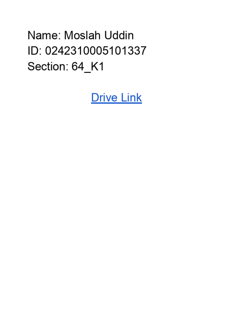 Name - Moslah Uddin | PDF