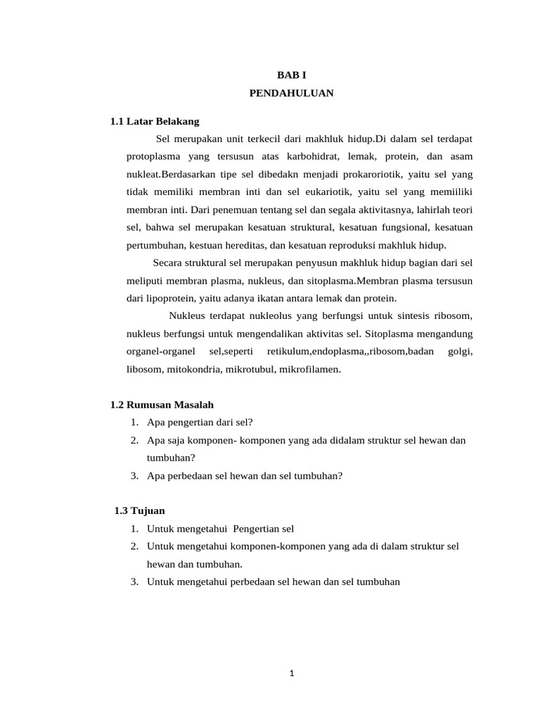 Makalah Sel | PDF