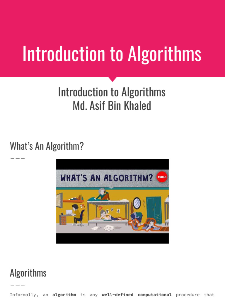 Lecture 1 Introduction To Algorithms | PDF | Algorithms | Teaching Methods & Materials