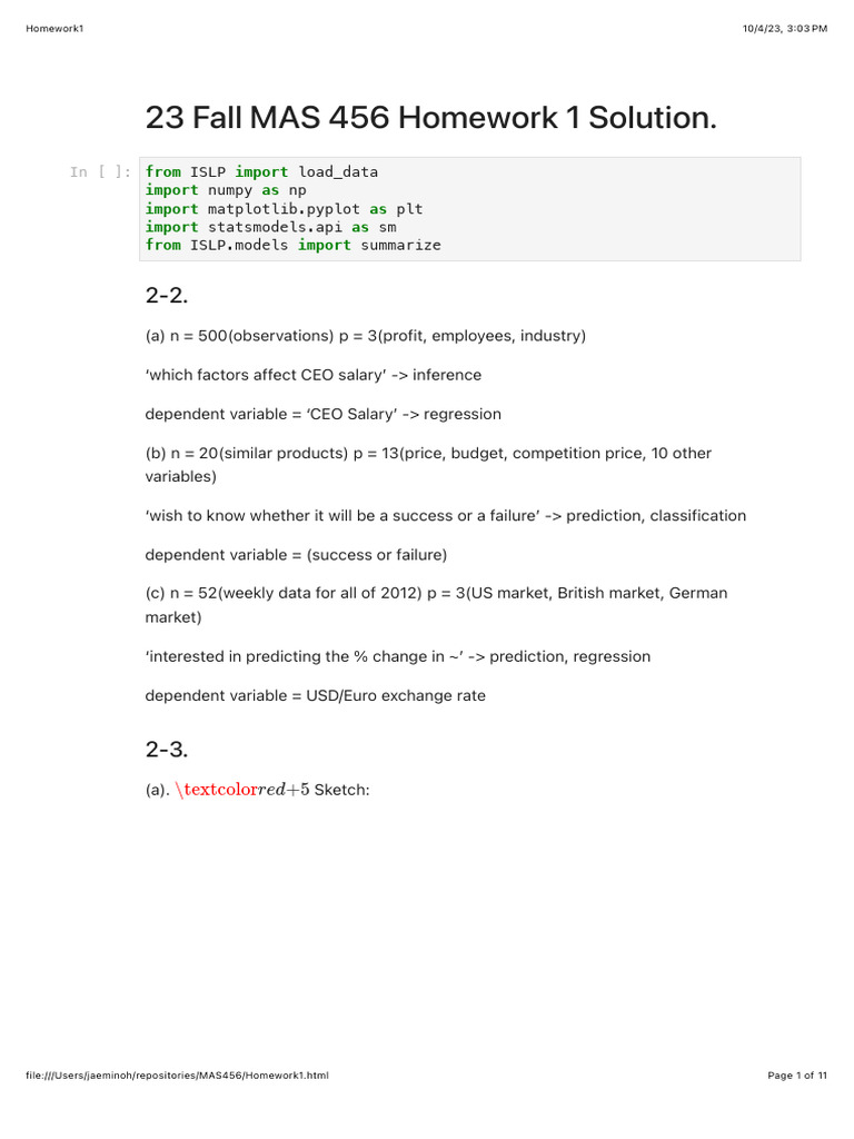 Sol Homework1 (Py) | PDF
