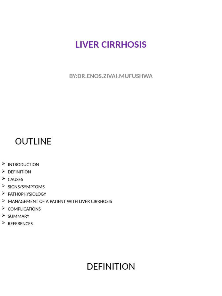 Liver Cirrhosis | PDF