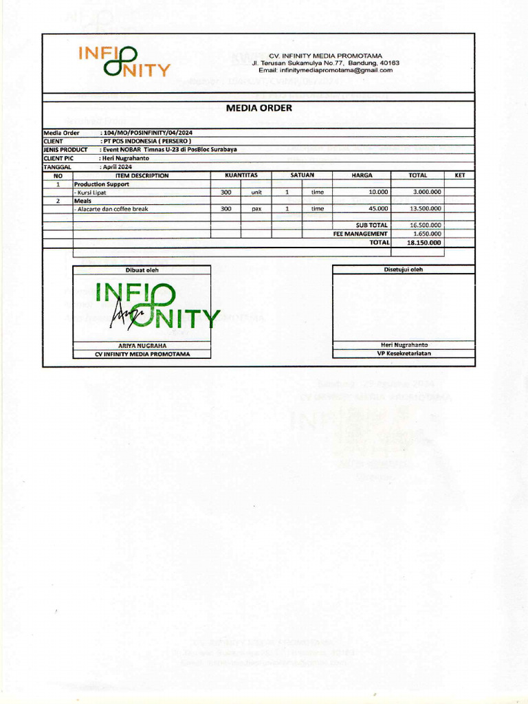 Infinity MO Meals | PDF