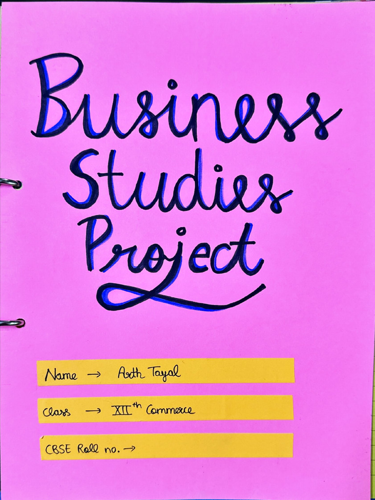 Business Studies Project File | PDF