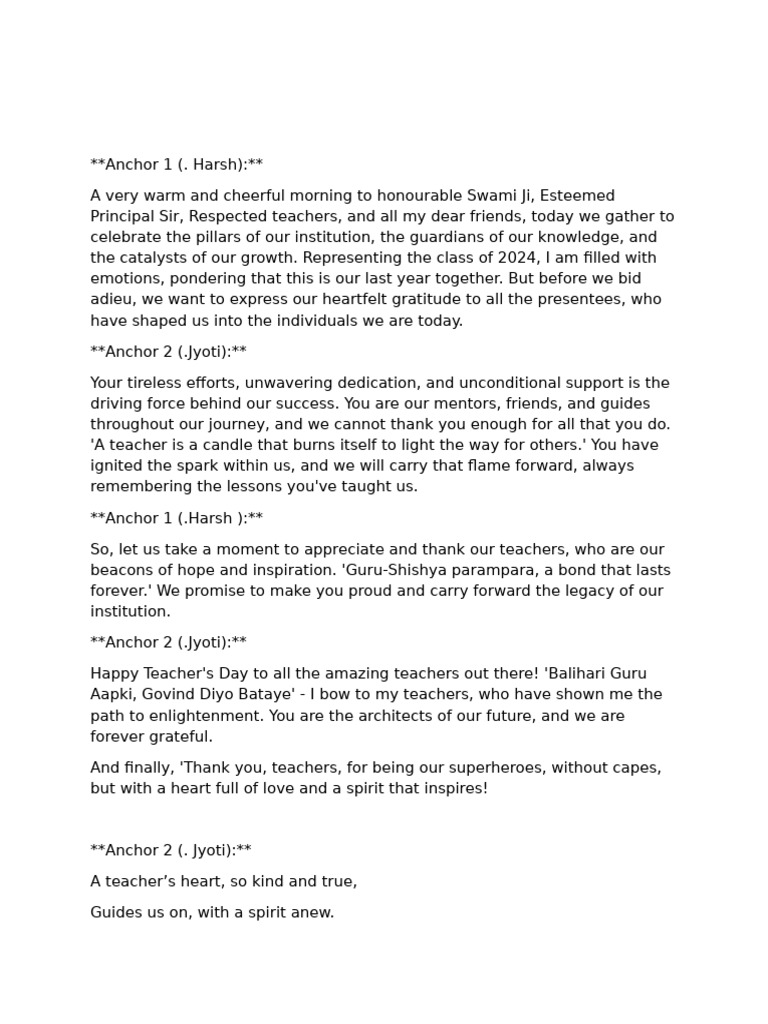 Anchoring_script_for_teachers_day[2] | PDF