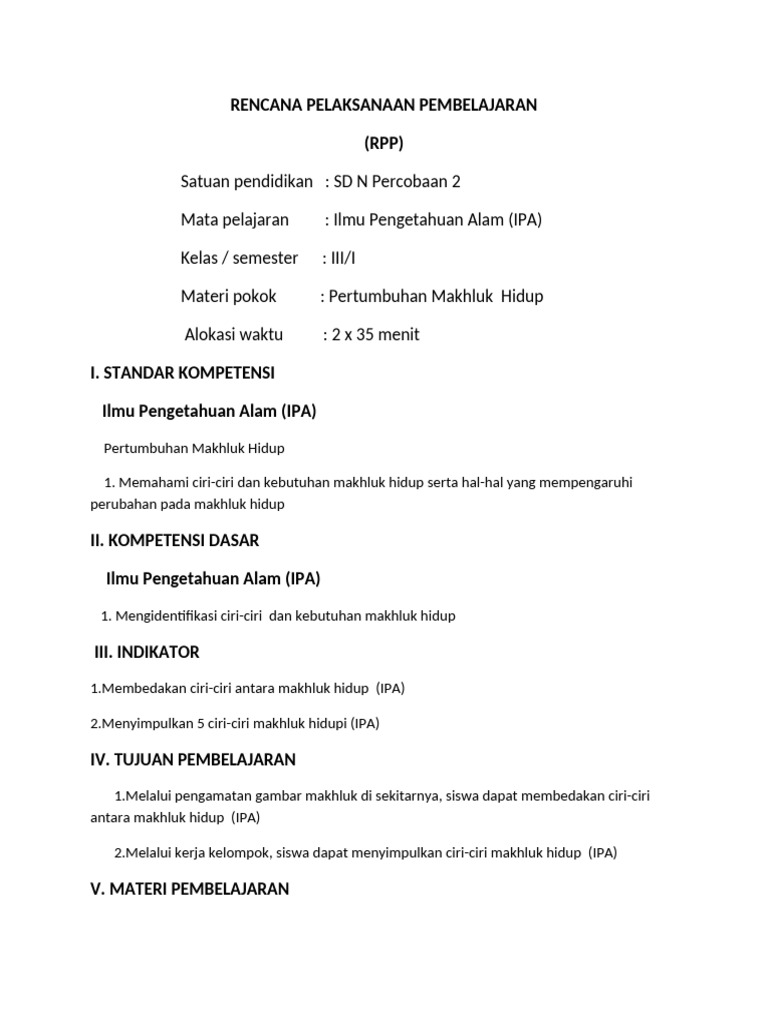 RPP Kurikulum Merdeka | PDF