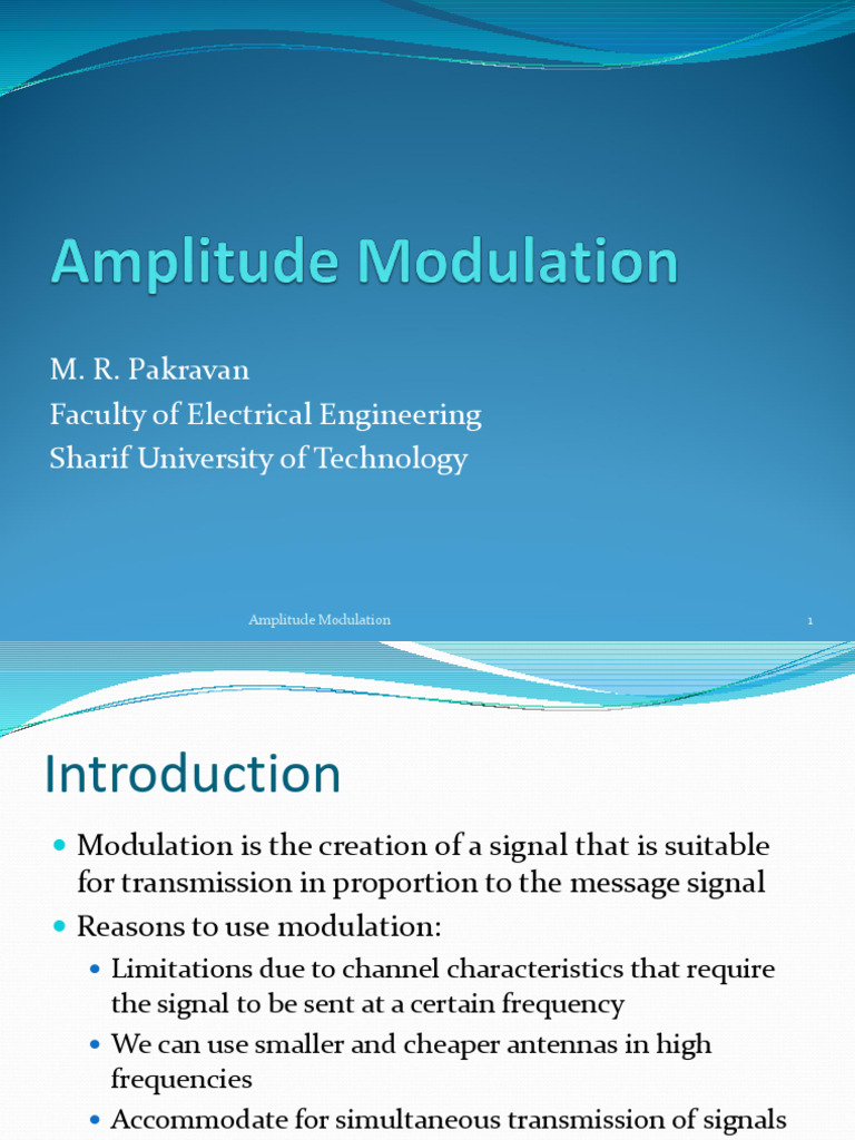 6 CommSys AmplitudeModulation | PDF
