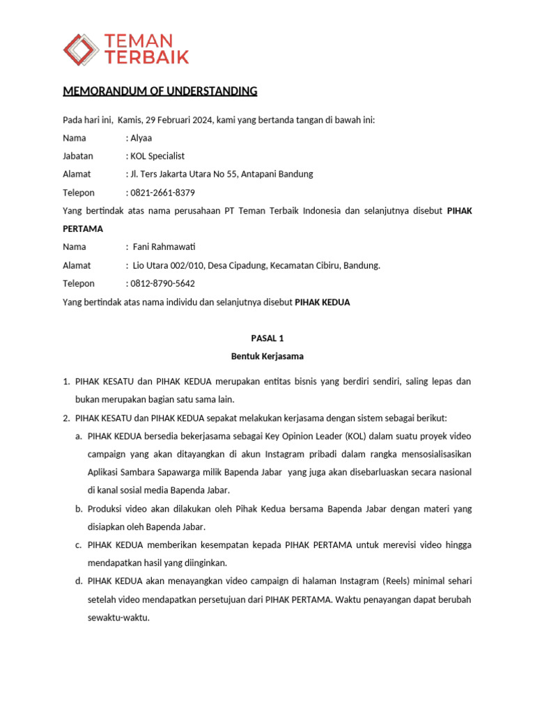 Mou Fani - Bapenda | PDF