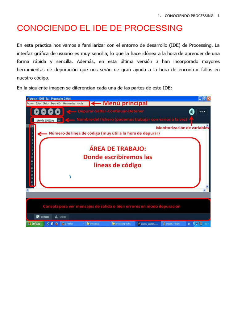 1.conociendo El Ide de Processing | PDF