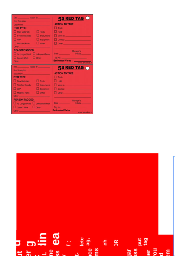 RED TAG LOG All Zones | PDF