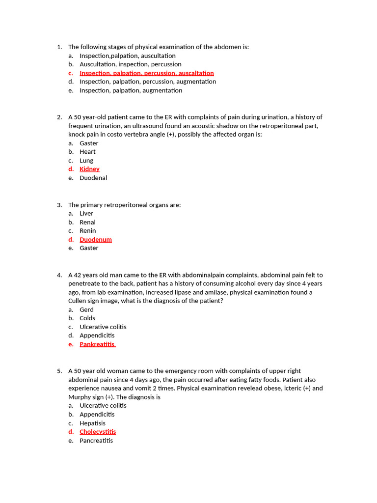 DR E-Gastrointestinal Physical Examination | PDF