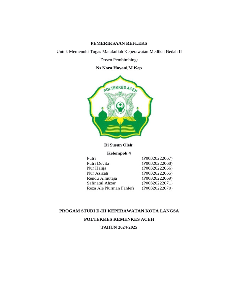 Pemeriksaan Refleks | PDF