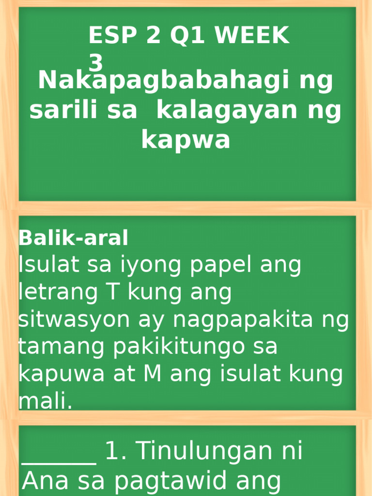 ESP - Q2 - WEEK3 2023-2024 | PDF