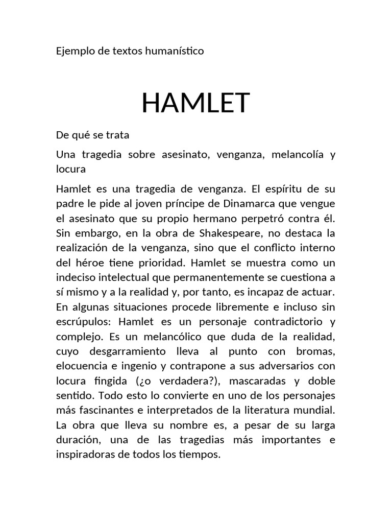 Ejemplo de Textos Humanístico | PDF