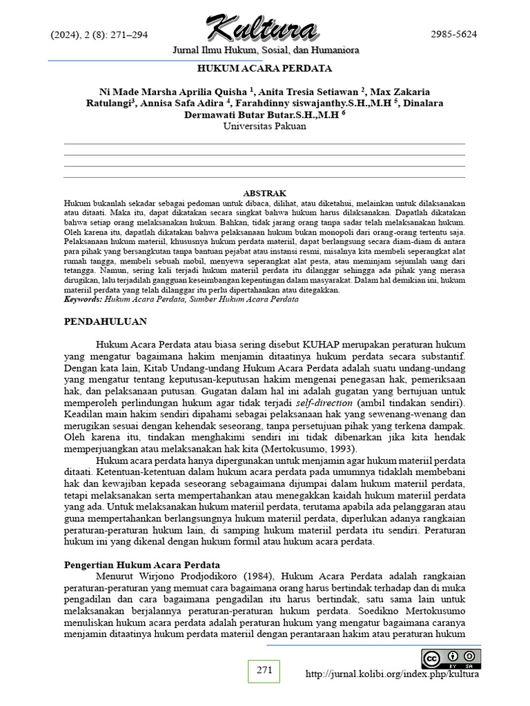 Hukum Acara Perdata Up | PDF