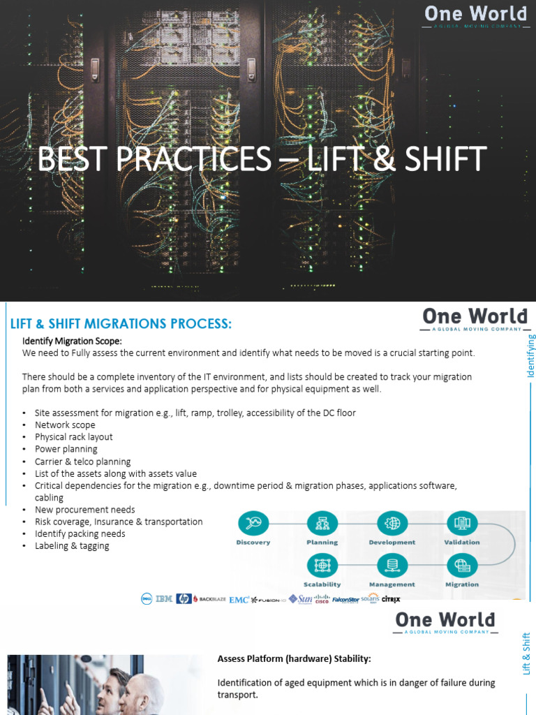 Data Center Lift & Shift - Best Practices | PDF