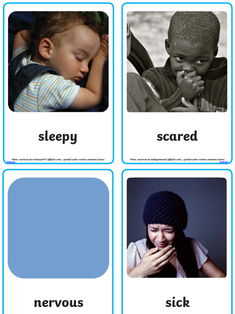 Au L 674f Emotions and Feelings Photo Picture Cards Editable | PDF