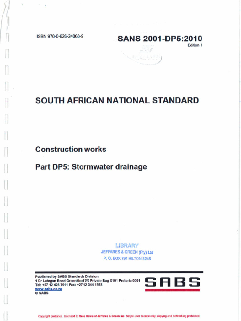 SANS 2001-DP5-2010 - Construction Works - Part DP5 - Stormwater ...