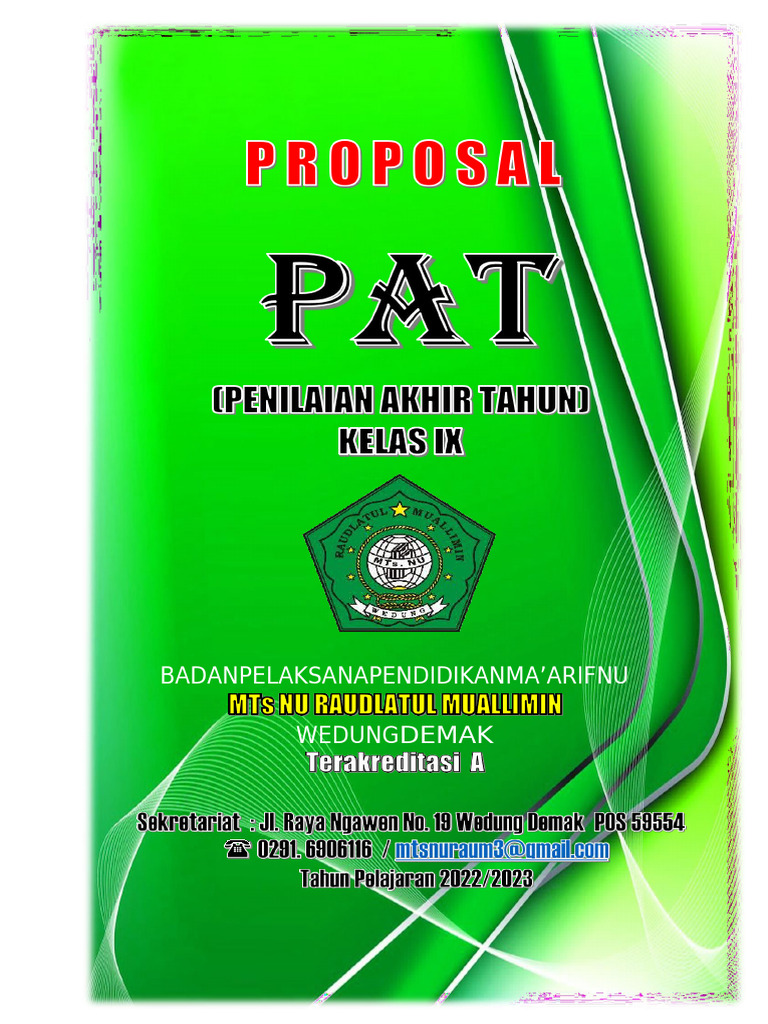 Contoh Format Proposal PAT Kelas IX - Yes | PDF