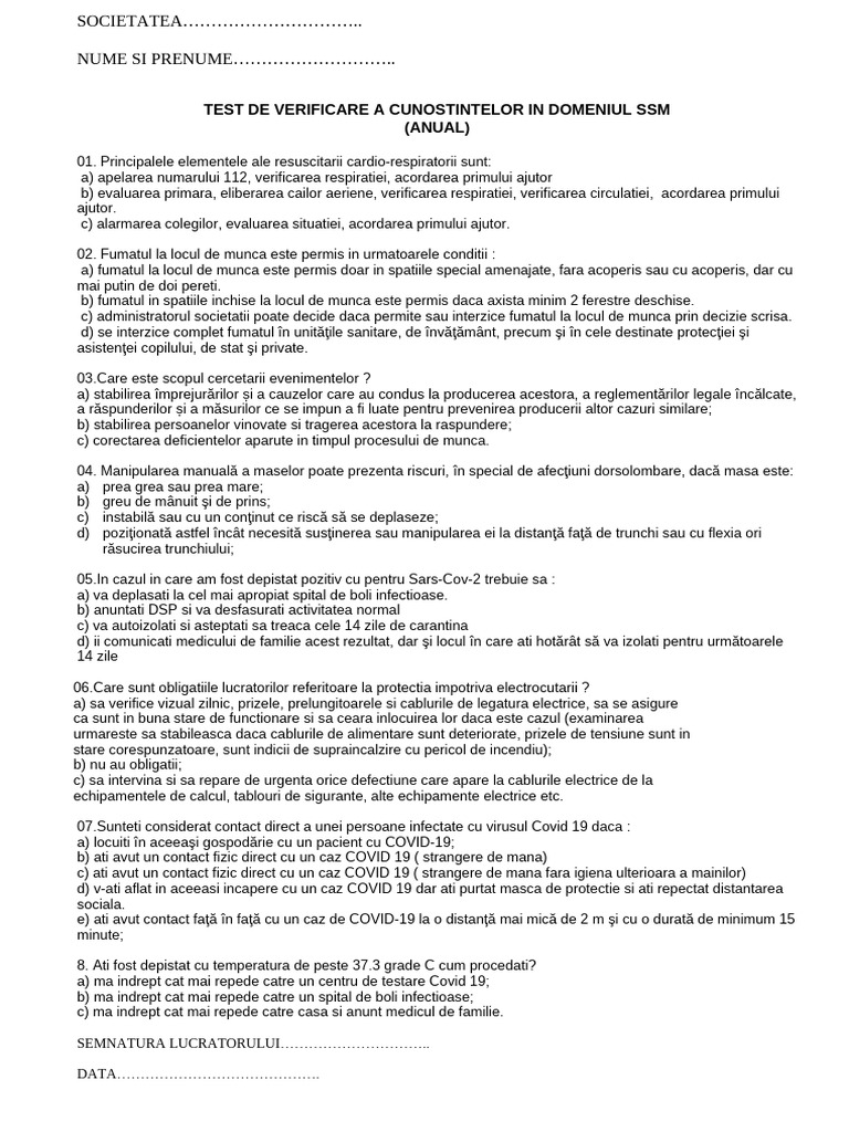 Test SSM | PDF