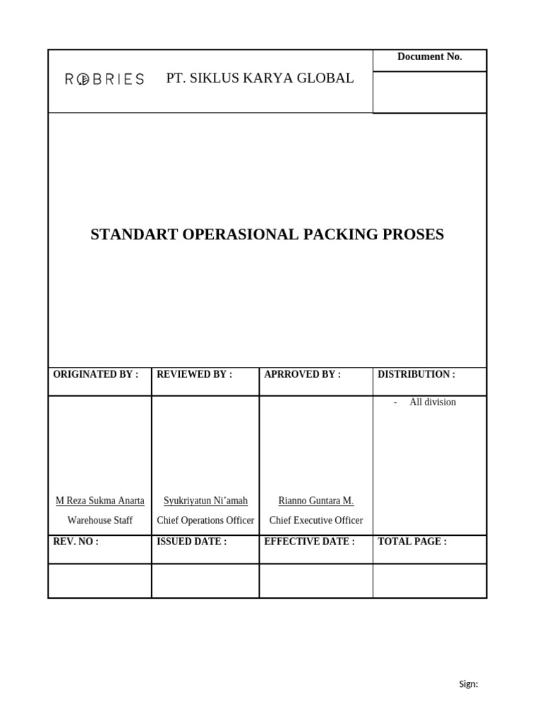 Format SOP Terbaru | PDF