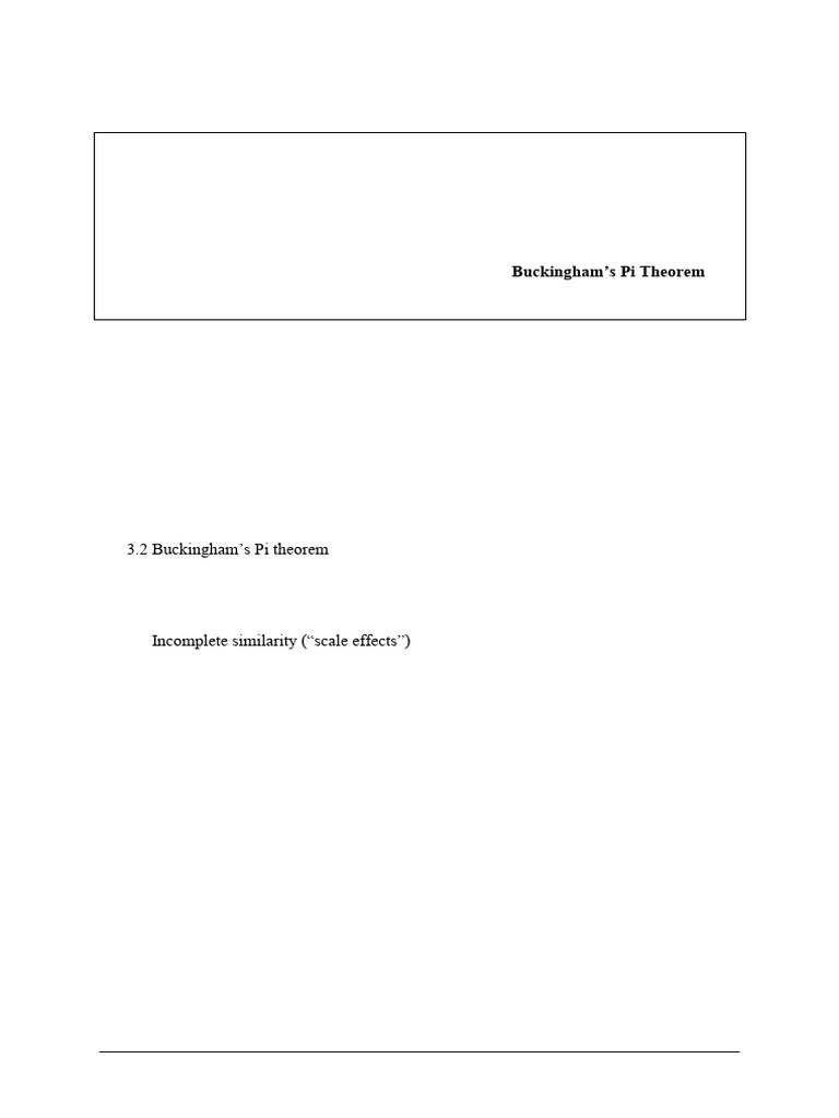 Dimensions Fundamental Dimensions Principle of Dimensional Homogeneity Buckingham's Pi Theorem ...