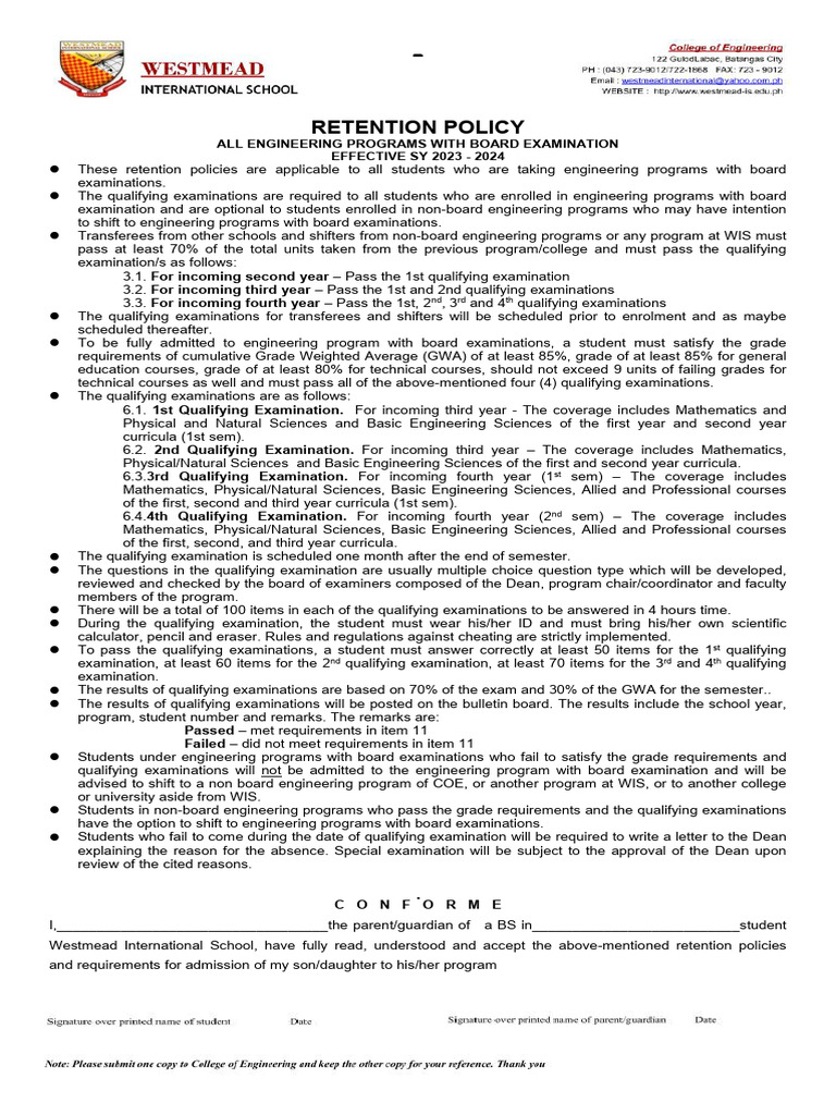 Retention Policy | PDF