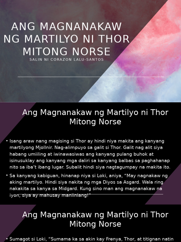 Ang Magnanakaw NG Martilyo Ni Thor | PDF