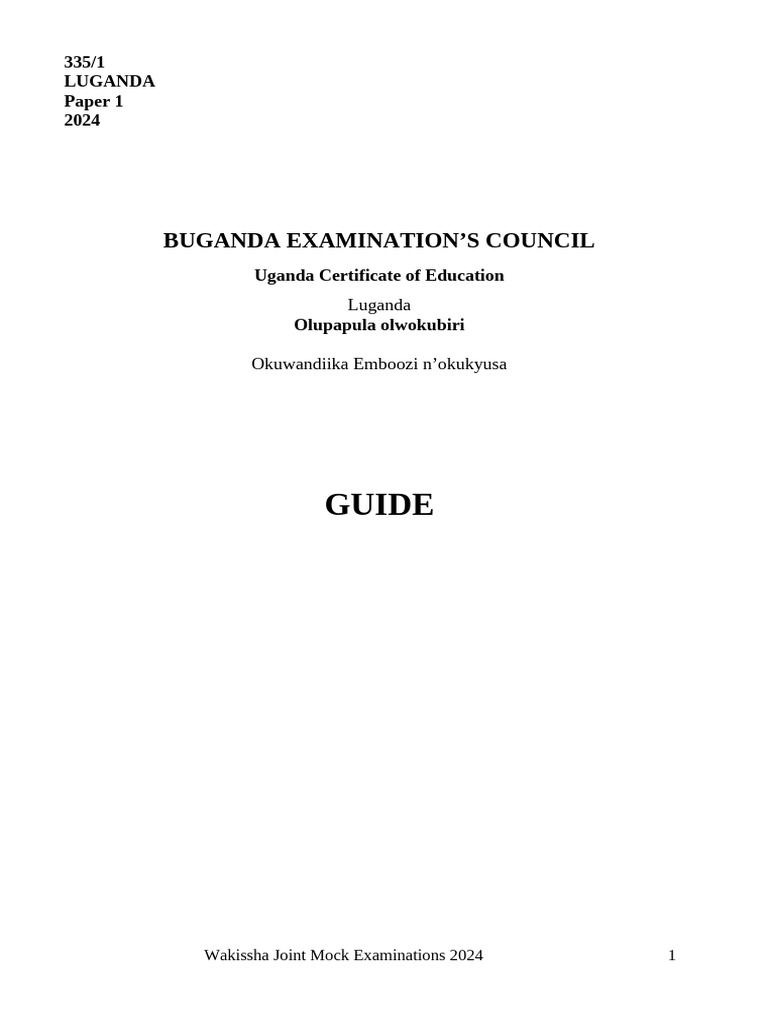 LUG 1 - UCE Beco Guide 2024 | PDF