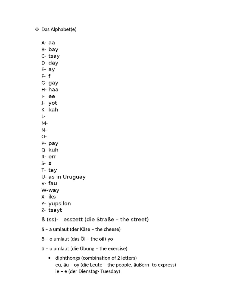 Lektion 2 - Die Alphabete Und Zahlen | PDF