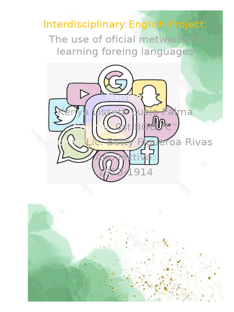 Interdisciplinary English Project | PDF | Language Arts & Discipline