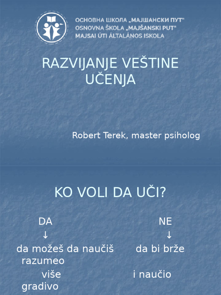 1 Razvijanje Vestine Ucenja 2021 | PDF