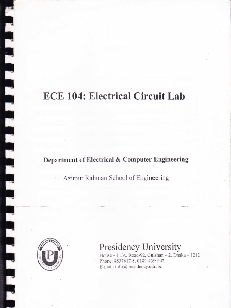 EE-104 (Electrical Circuit Lab 1 To 30 Pegs) | PDF | Root Mean Square ...
