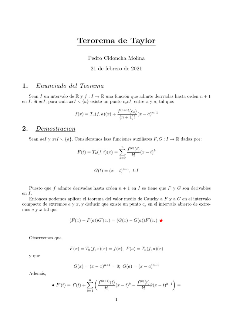 Teorema de Taylor | PDF