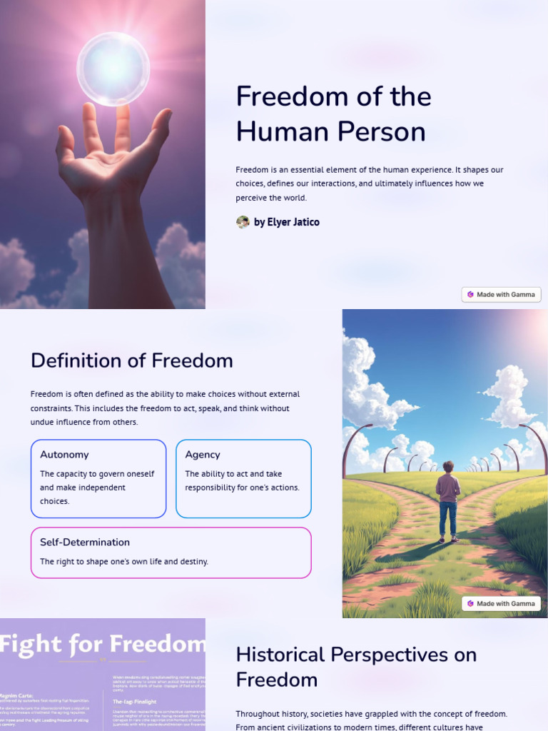 Understanding Human Freedom Concepts | PDF | Liberty | Politics