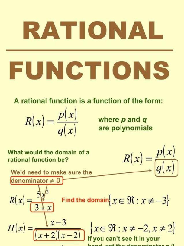 Rational Function | PDF