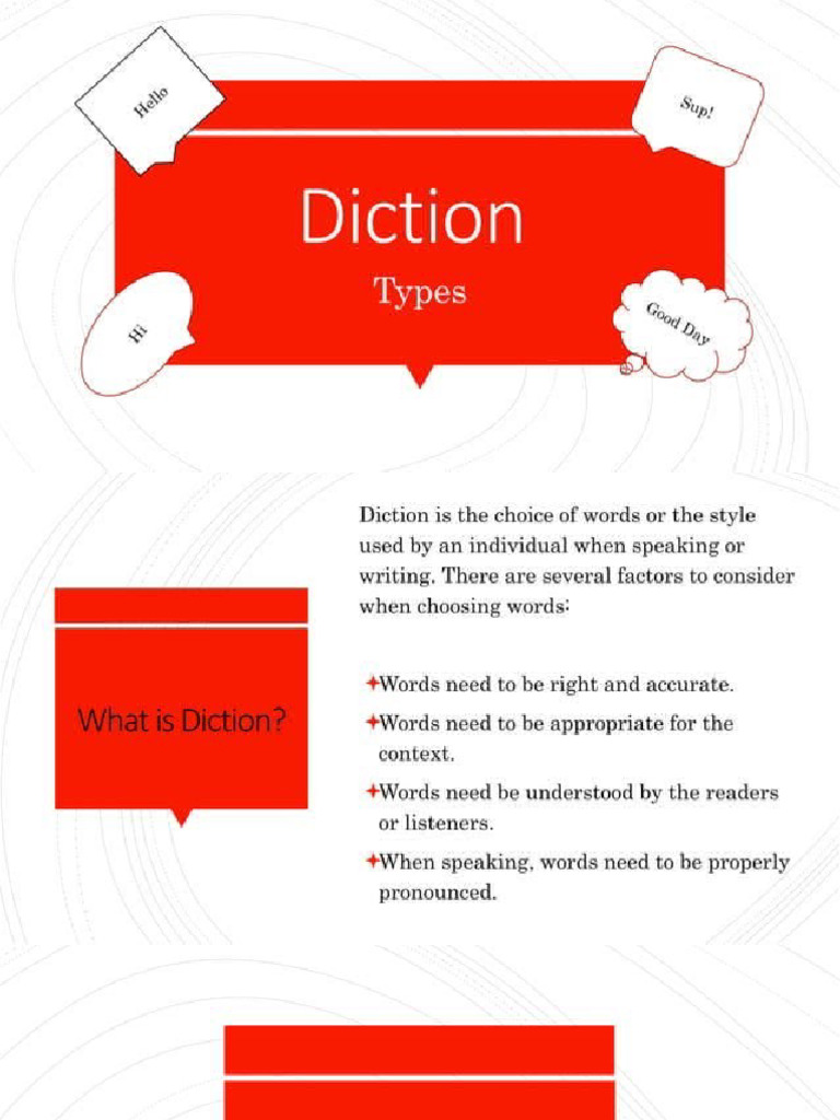 Diction 2 1 | PDF