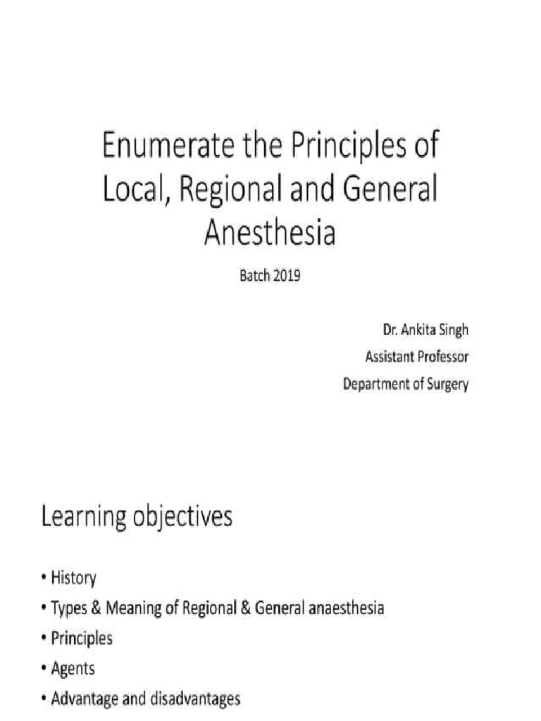 Anaesthesia | PDF