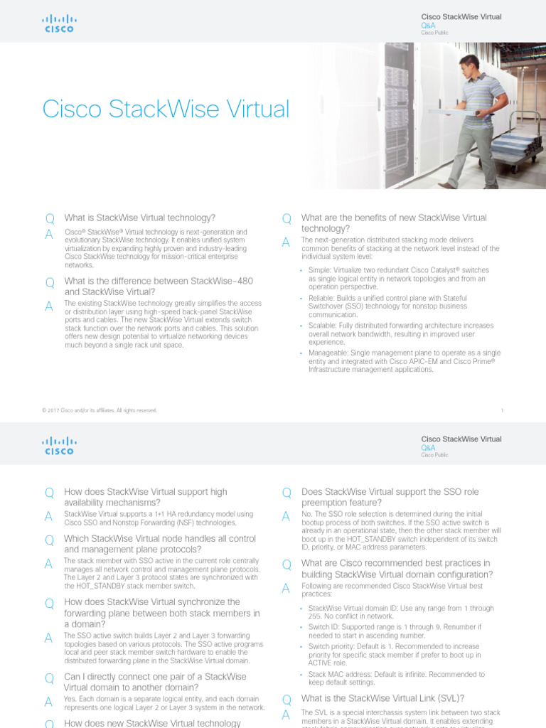 Cisco StackWise Virtual Q & A | PDF