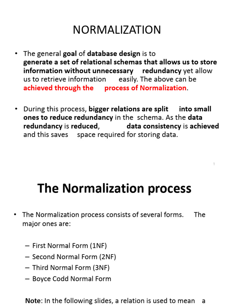 Normalization | PDF