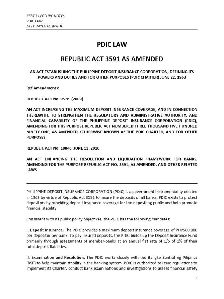 PDIC | PDF