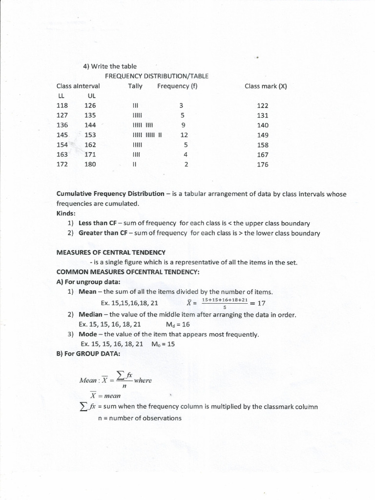 Statistics Notes 4 | PDF