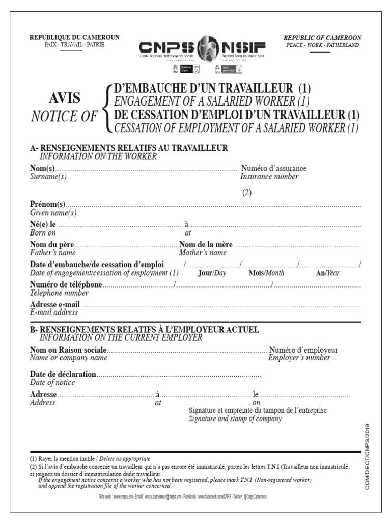 Avis d'Embauche | PDF