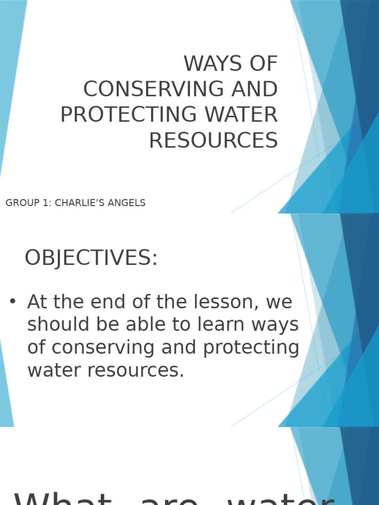 Ways of Conserving and Protecting Water Resources 2 | PDF