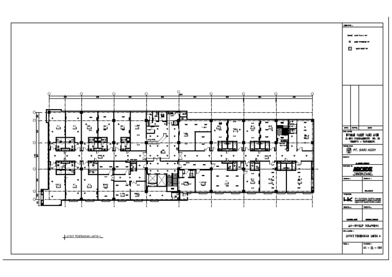 AS-EL-008 (Layout Penerangan Lantai-4) | PDF