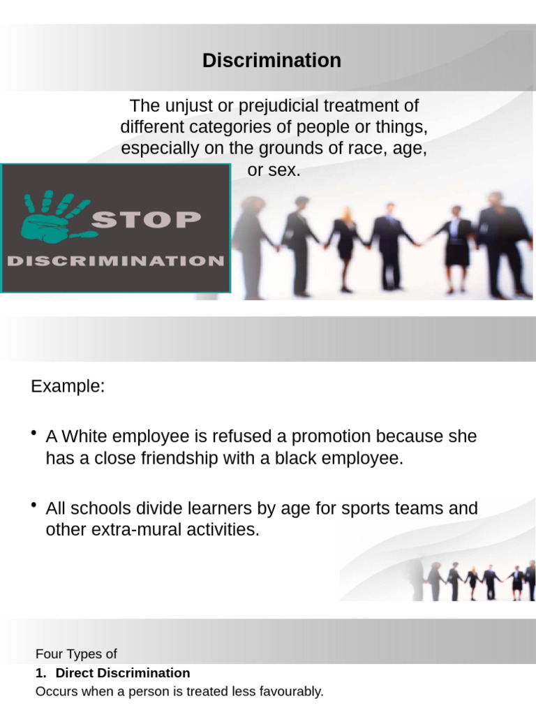 Discrimination Group | PDF