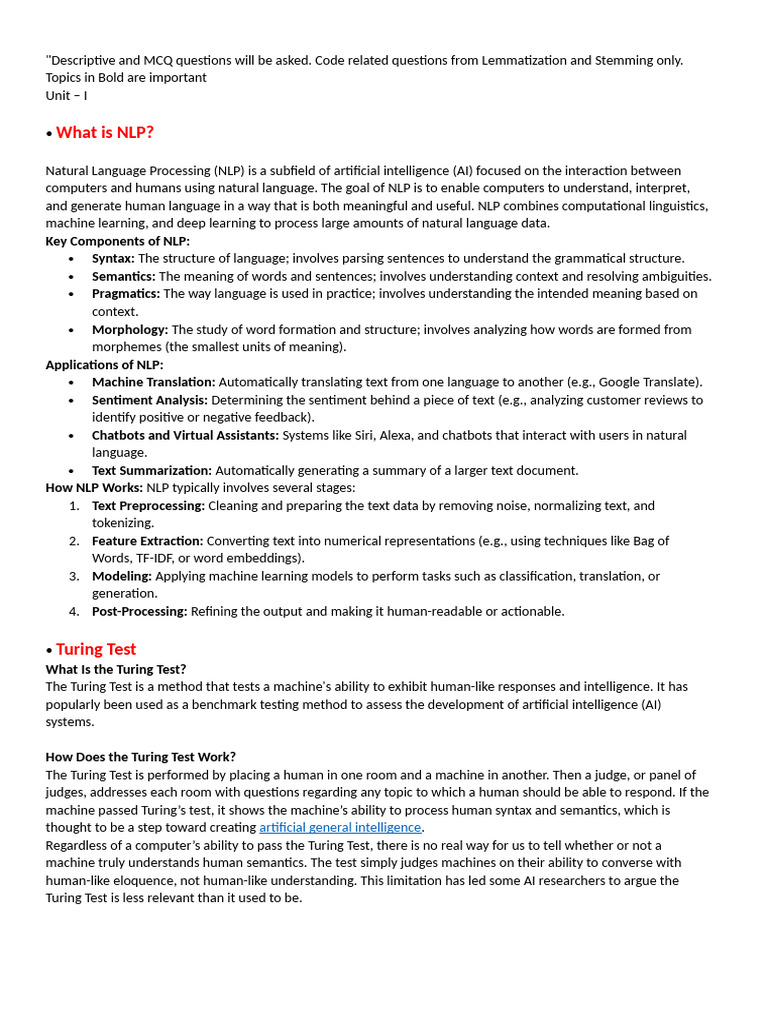 What Is NLP?: Artificial General Intelligence | PDF