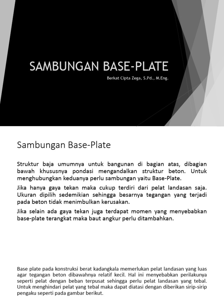 (Part 14) Base Plate Dan Angkur | PDF