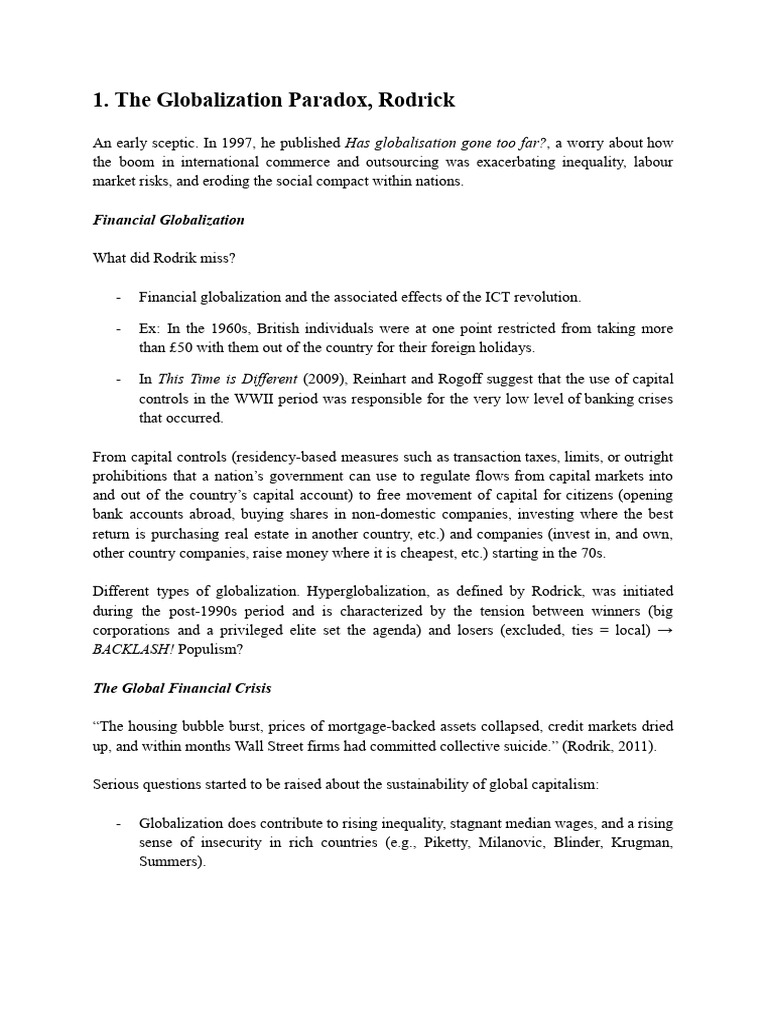 The Globalization Paradox | PDF